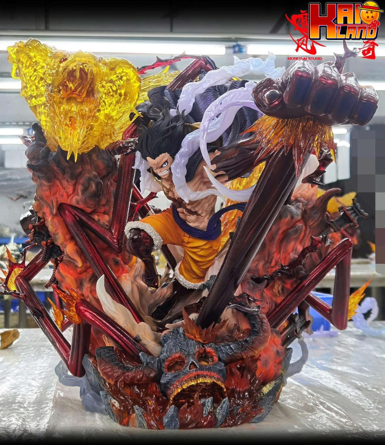 One Piece MoreFun X Monkey D Studio Snake Man Luffy Resin Statue - Kaioland