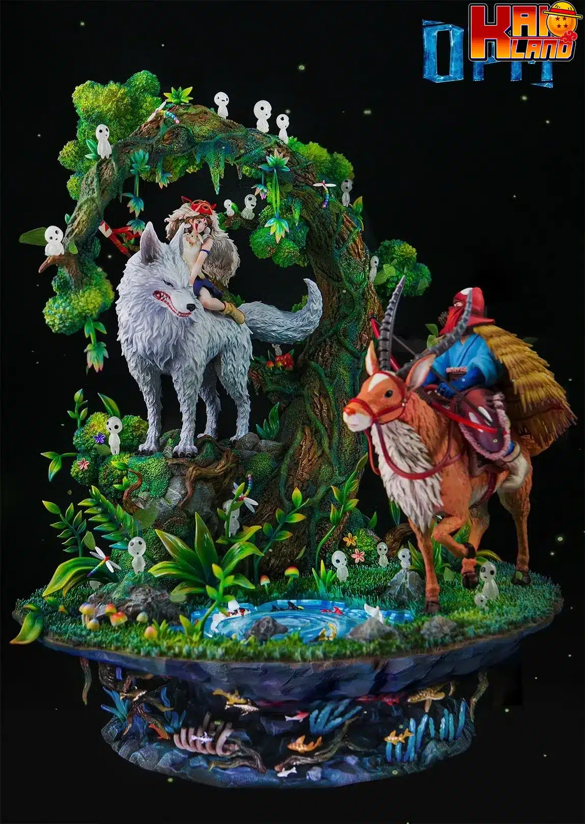 Princess Mononoke OPM Studio Ashitaka X San Resin Statue - Kaioland