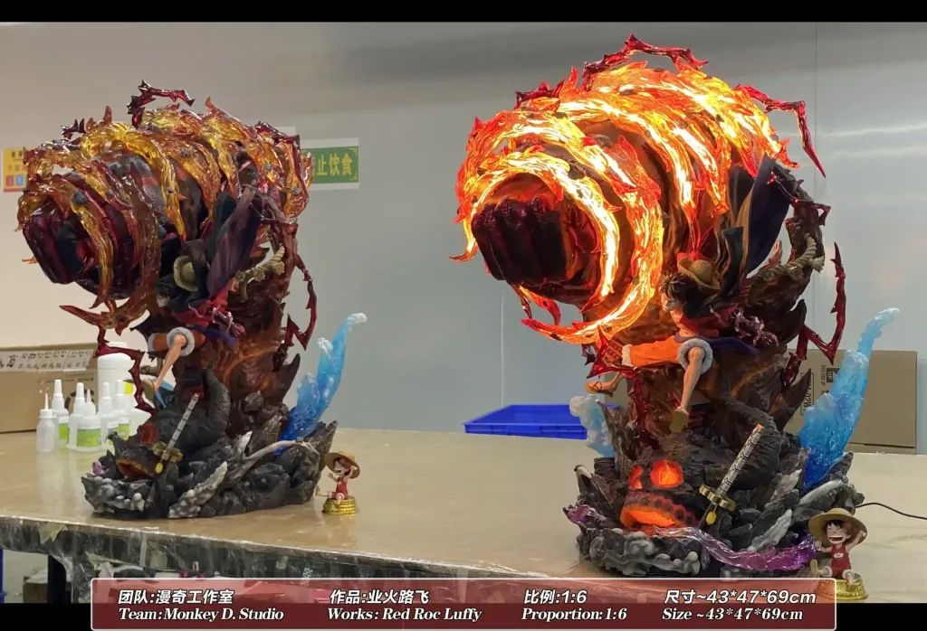 One Piece Monkey D Studio Red Roc Luffy Resin Statue - Kaioland