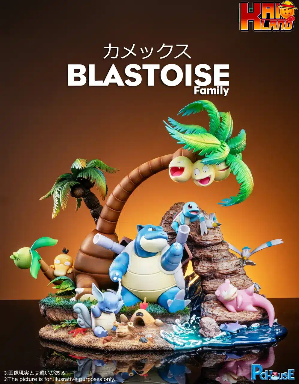 Pokemon Pc House Studio Blastoise Family Resin Statue - Kaioland