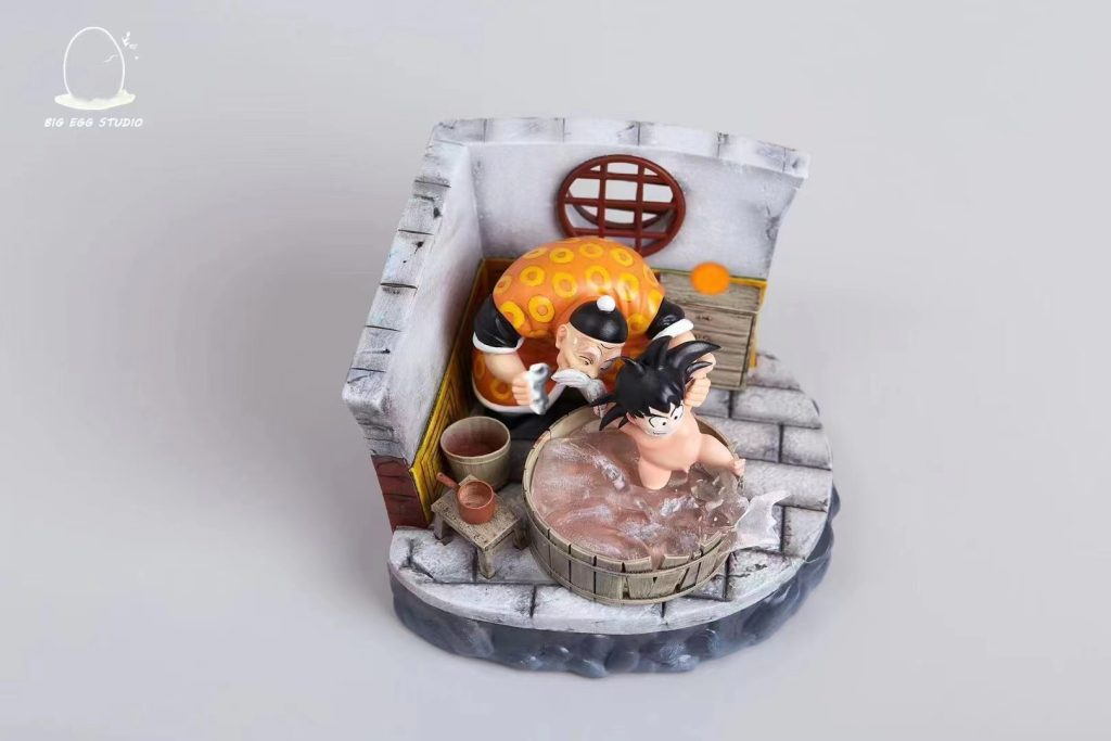 Dragon Ball Big Egg Studio Grandpa Goku's Bath Resin Statue - Kaioland