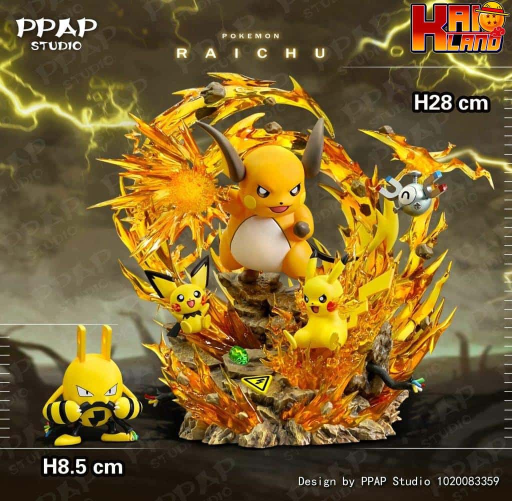 Pokemon PPAP Studio Pikachu X Elekid Evolution Resin Statue - Kaioland