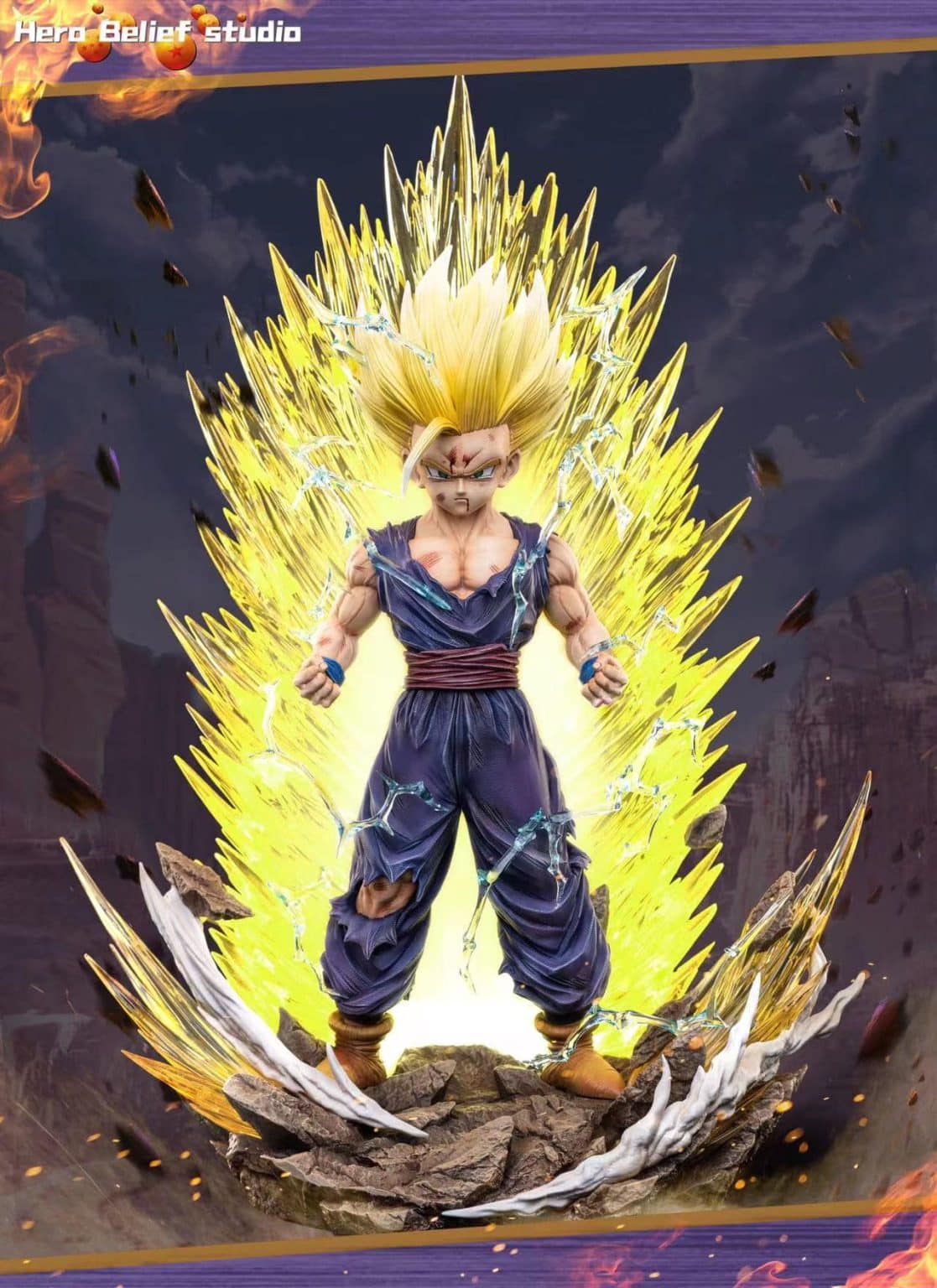 Dragon Ball Hero Belief Studio SSJ2 Gohan Resin Statue - Kaioland