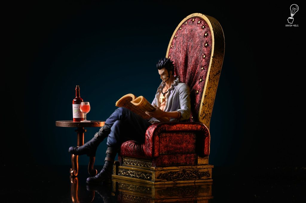 One Piece Brain Hole Studios Dracule Mihawk Sitting Resin Statue - Kaioland