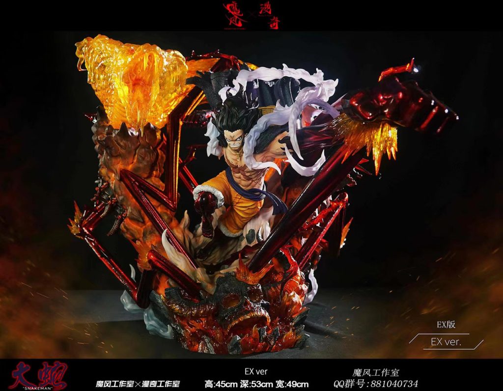 One Piece MoreFun X Monkey D Studio Snake Man Luffy Resin Statue - Kaioland