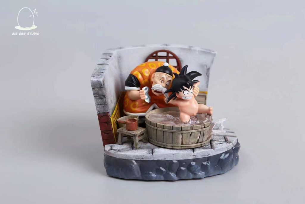 Dragon Ball Big Egg Studio Grandpa Goku's Bath Resin Statue - Kaioland