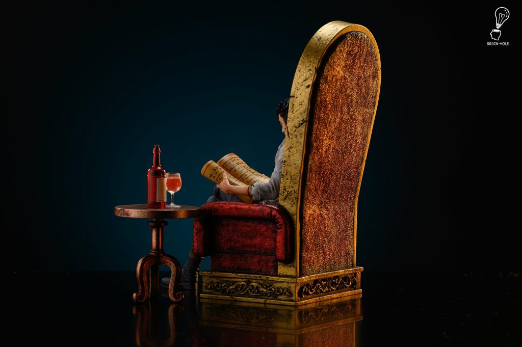 One Piece Brain Hole Studios Dracule Mihawk Sitting Resin Statue - Kaioland