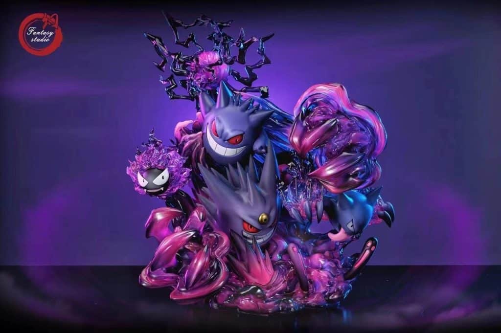 Pokemon Fantasy Studio Gengar Family Resin Statue - Kaioland