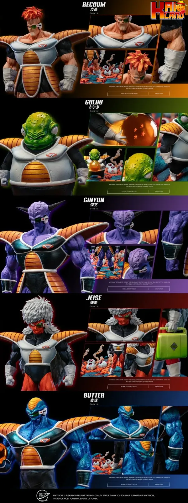 Dragon Ball White Hole Studio Special Forces Ginyu Resin Statue - Kaioland