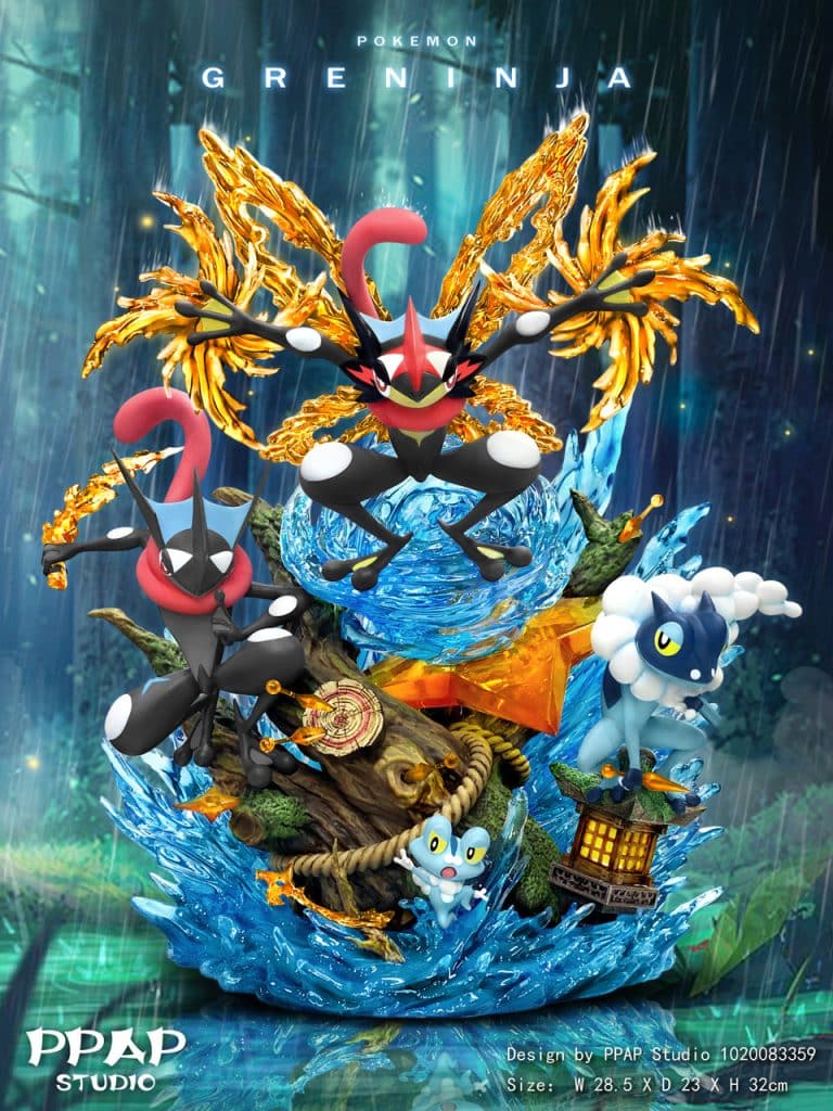 Pokemon PPAP Studio Greninja Evolution Resin Statue - Kaioland