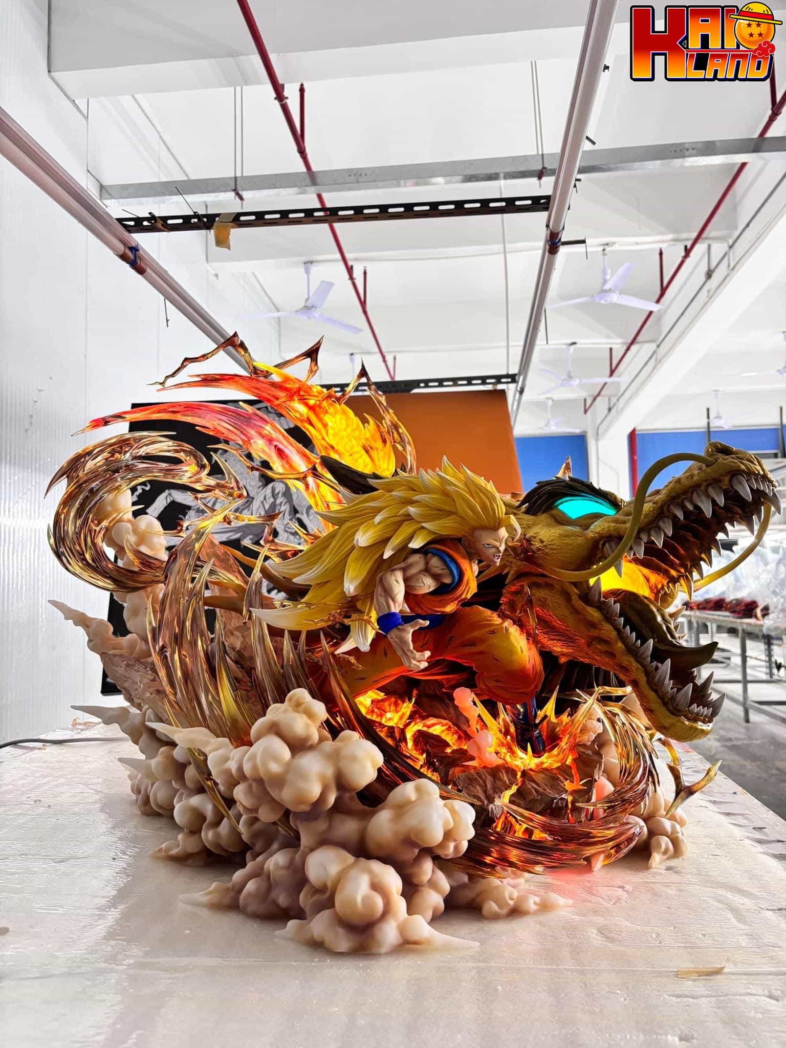 Dragon Ball Last Sleep Studio SSJ3 Dragon Fist Goku Resin Statue - Kaioland