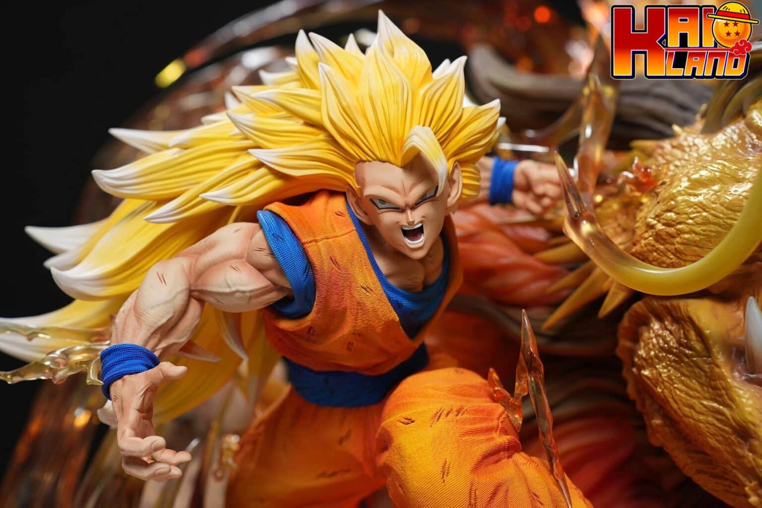 Dragon Ball Last Sleep Studio SSJ3 Dragon Fist Goku Resin Statue - Kaioland