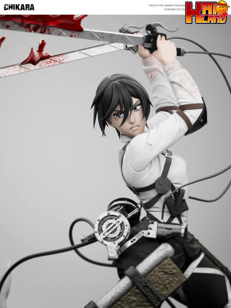 Attack On Titan Chikara Studio Mikasa X Armin Resin Statue - Kaioland