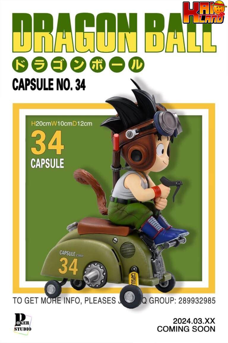 Dragon Ball Poker Studio Capsula N34 Little Goku Resin Statue - Kaioland