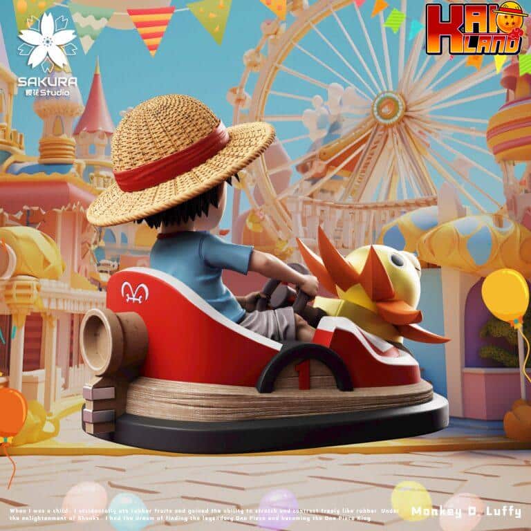 One Piece Sakura Studio Bumper Car Luffy Resin Statue - Kaioland