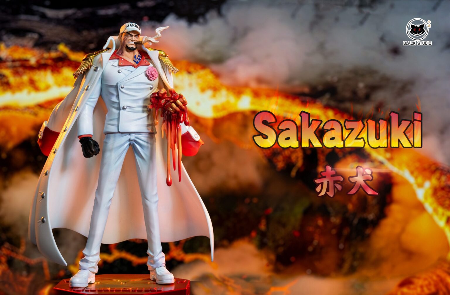 One Piece Black Studio Sakazuki Akainu Resin Statue - Kaioland