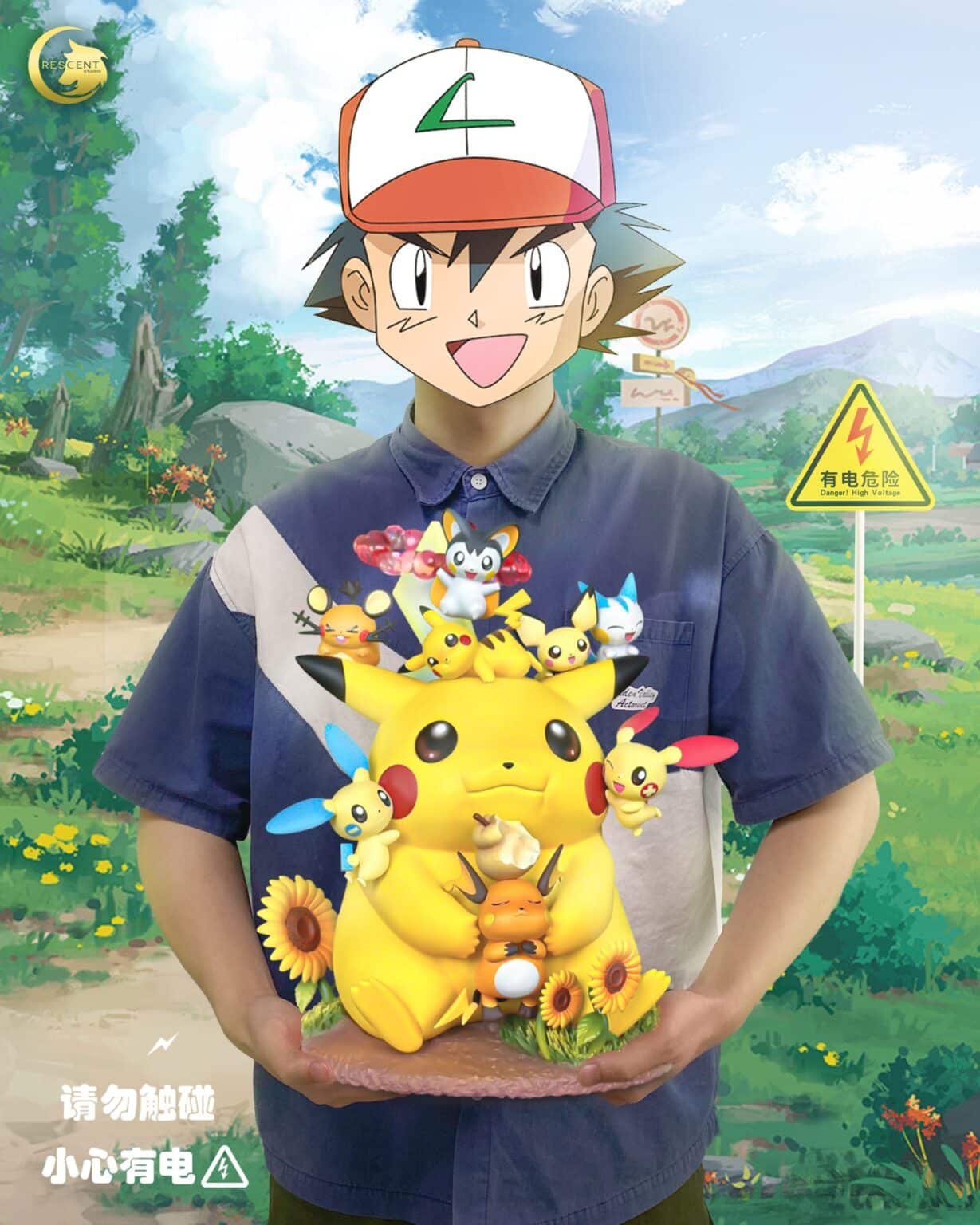 Pokémon Crescent Studio Gigantamax Pikachu Resin Statue - Kaioland