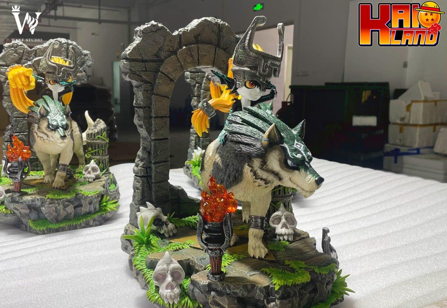 The Legend Of Zelda Wake Studio Wolf Link X Midna Resin Statue - Kaioland