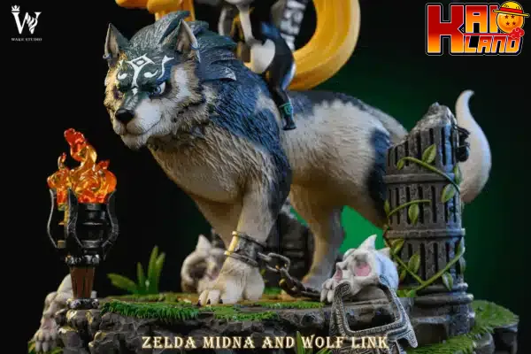 The Legend Of Zelda Wake Studio Wolf Link X Midna Resin Statue - Kaioland