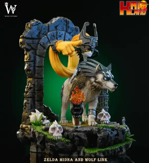 The Legend Of Zelda Wake Studio Wolf Link X Midna Resin Statue - Kaioland
