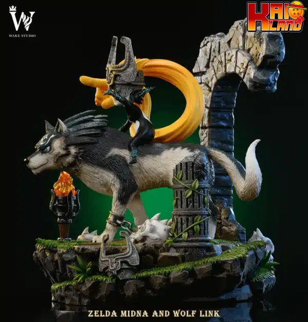 The Legend Of Zelda Wake Studio Wolf Link X Midna Resin Statue - Kaioland