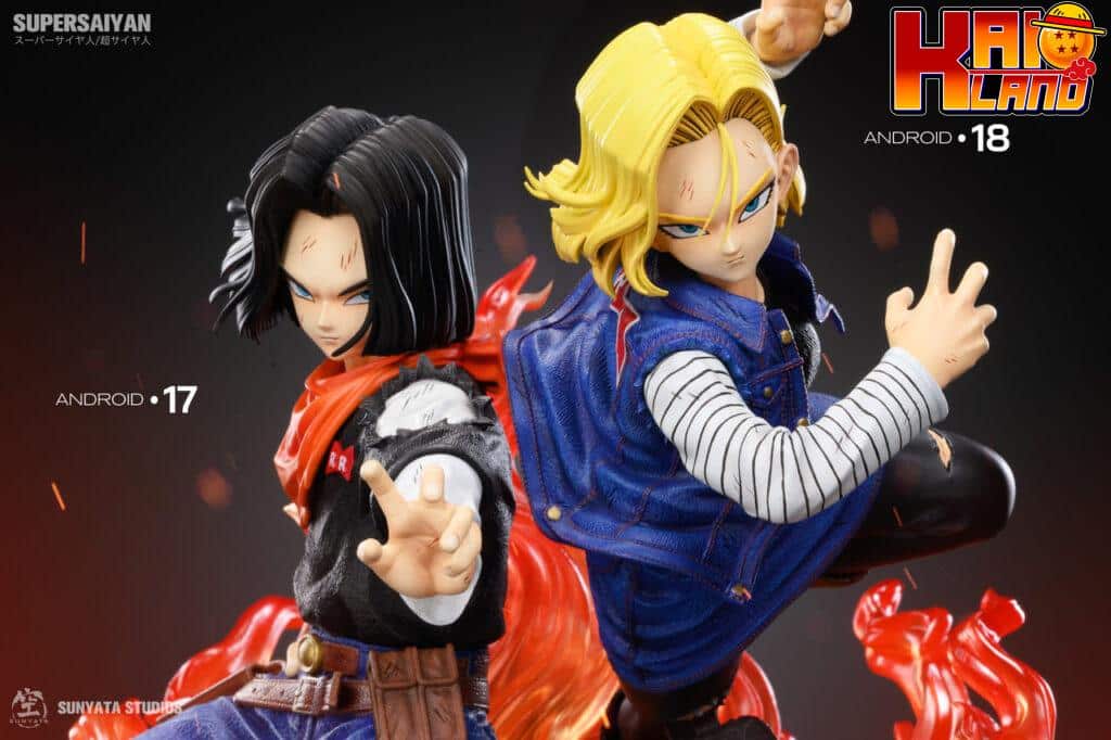Dragon Ball Sunyata Studio Android 17 C17 X Android 18 C18 Resin Statue ...