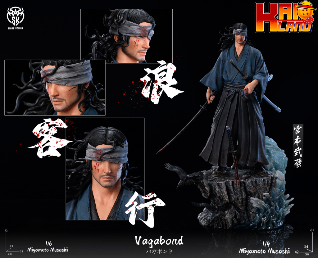 Vagabond Mask Studio Miyamoto Musashi Resin Statue - Kaioland