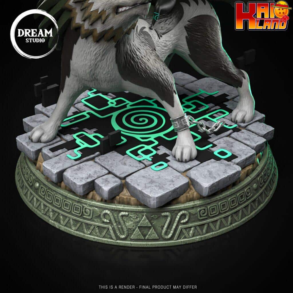 The Legends Of Zelda Dream Studio Wolf Link Midna Resin Statue - Kaioland