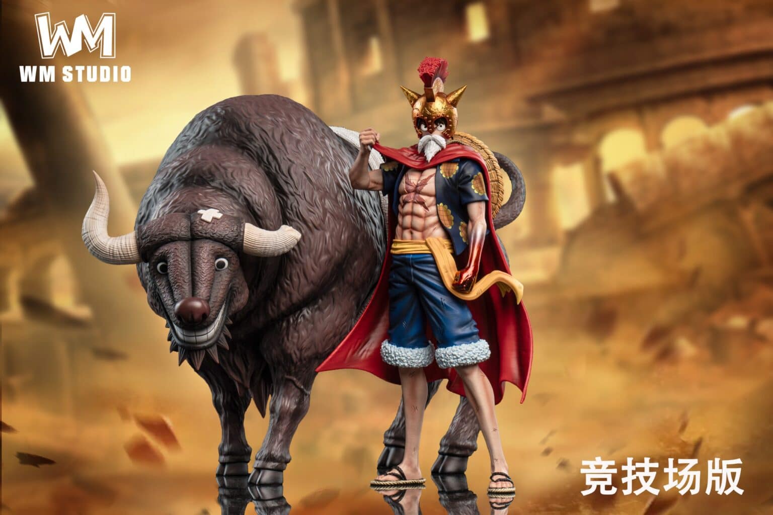 One Piece WM Studio Monkey D Luffy X Fighting Bull Resin Statue - Kaioland