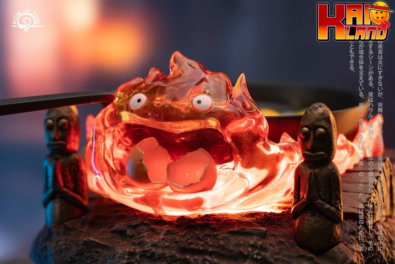 Howls Moving Castle Rising Sun Studio Calcifer Resin Statue - Kaioland