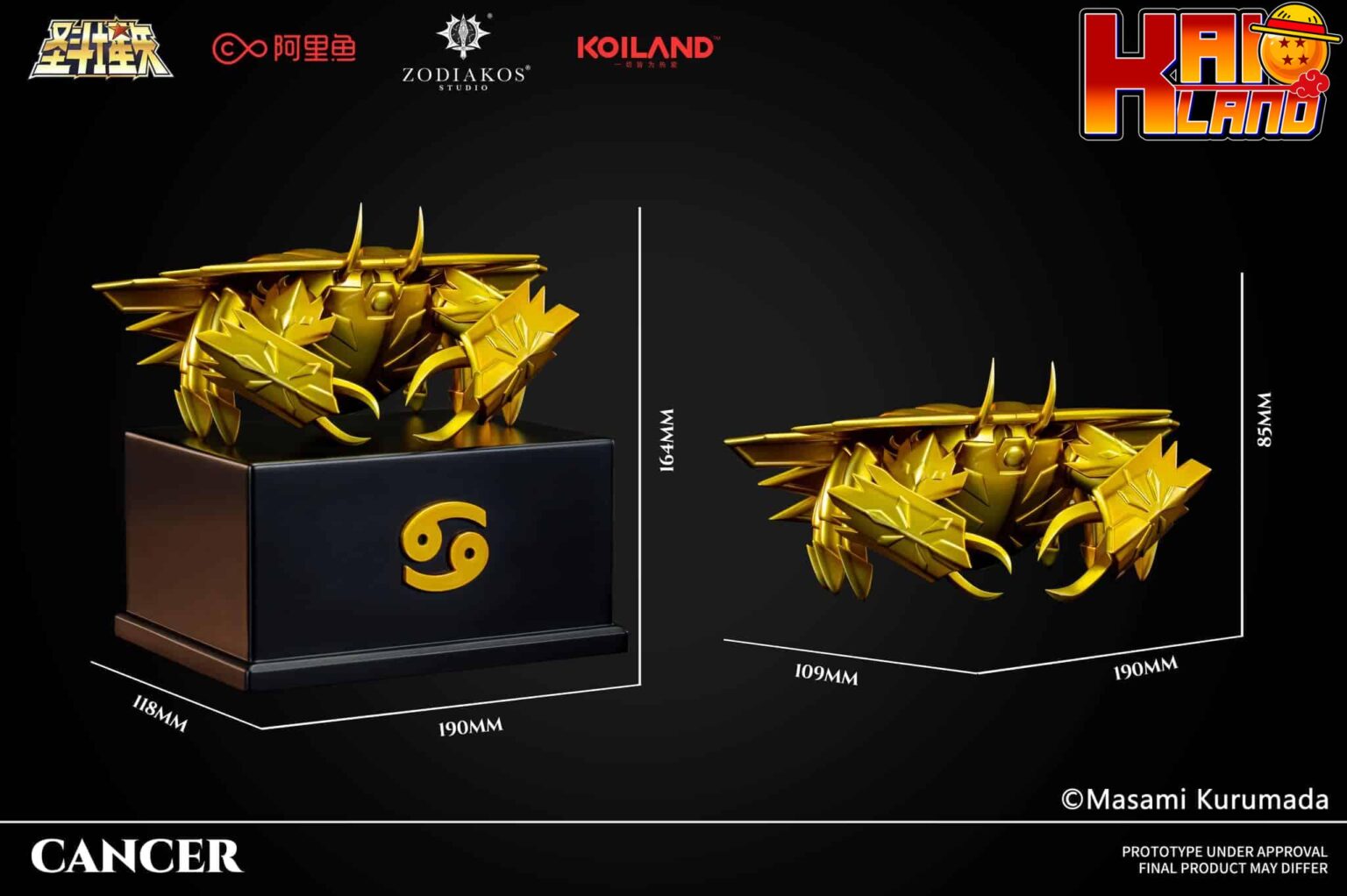 Saint Seiya Zodiakos Studio Cancer Cloth Licensed Resin Statue - Kaioland