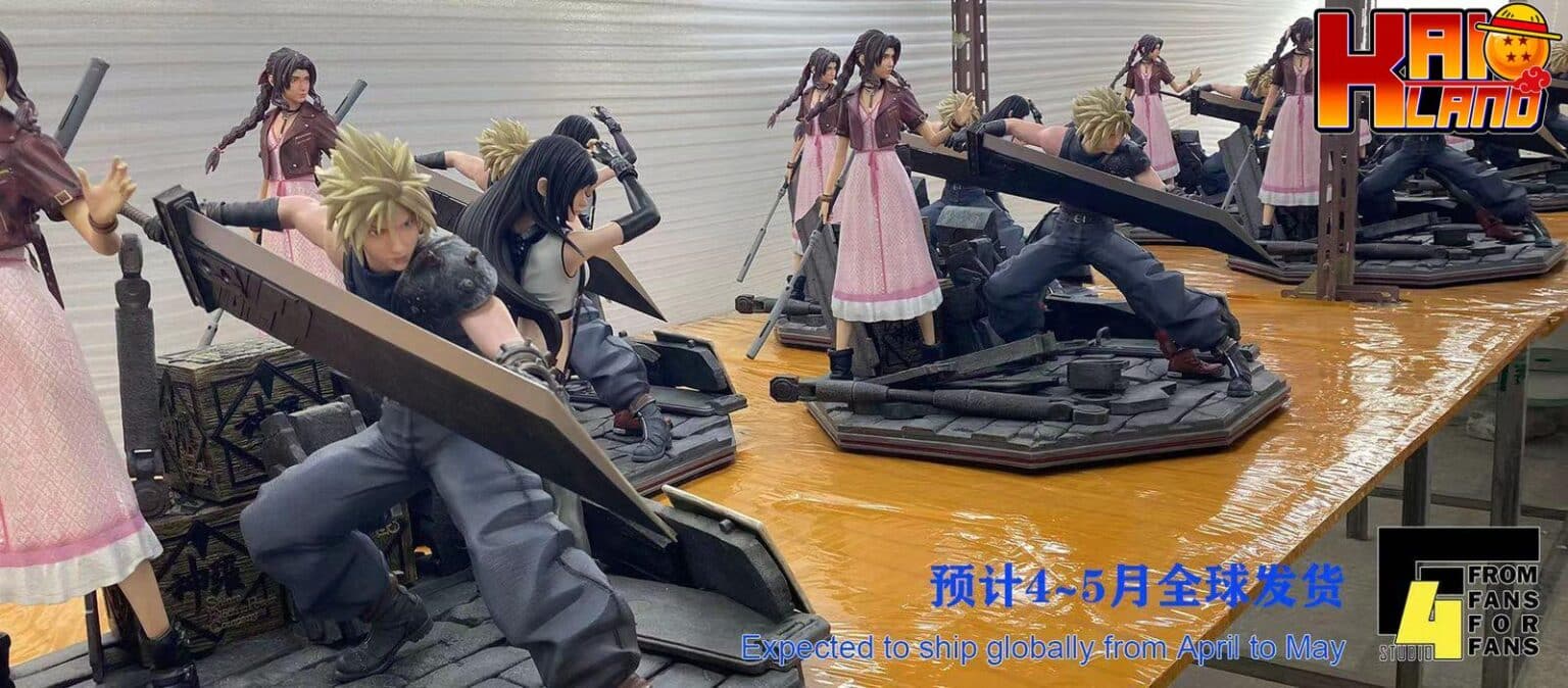 Final Fantasy F4 Studio Tifa Lockhart Aerith Cloud Resin Statue - Kaioland