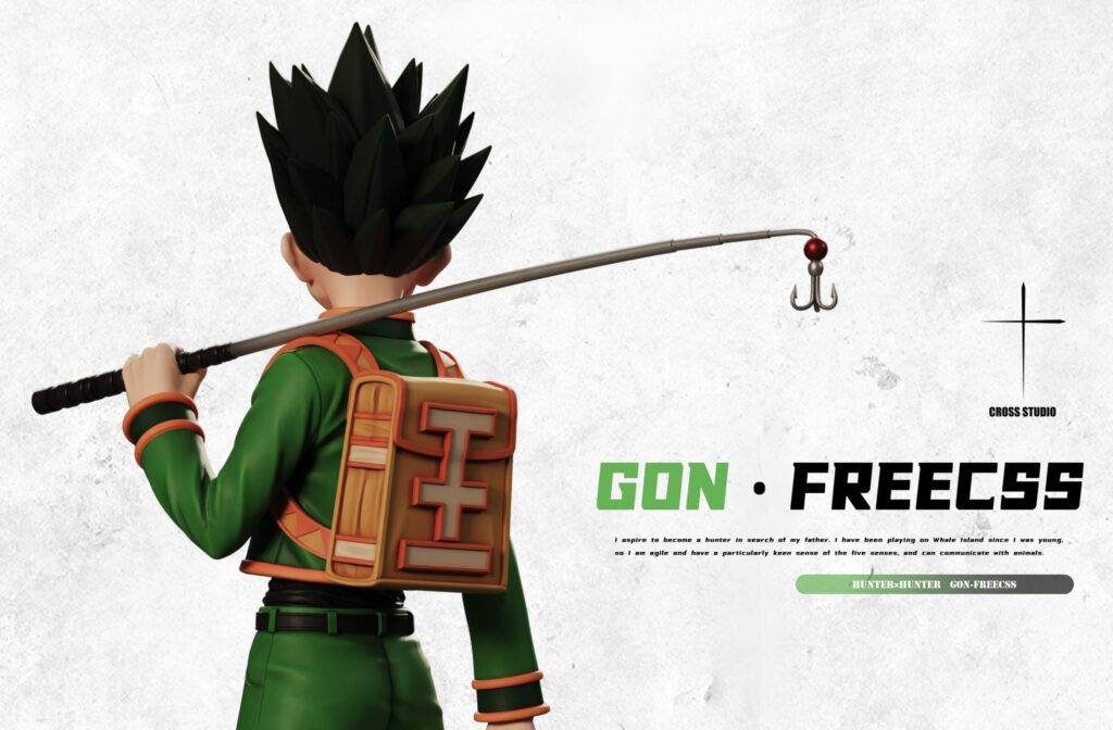 Hunter X Hunter Cross Studio Canne à pêche Gon Freecss Statue en résine ...