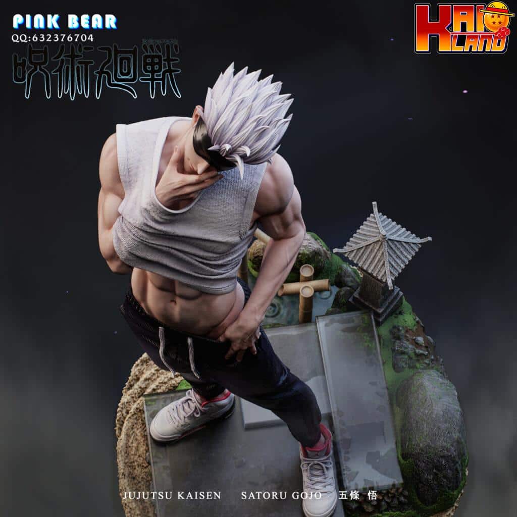 Jujutsu Kaisen Pink Bear Studio Satoru Gojo Statua in resina - Kaioland