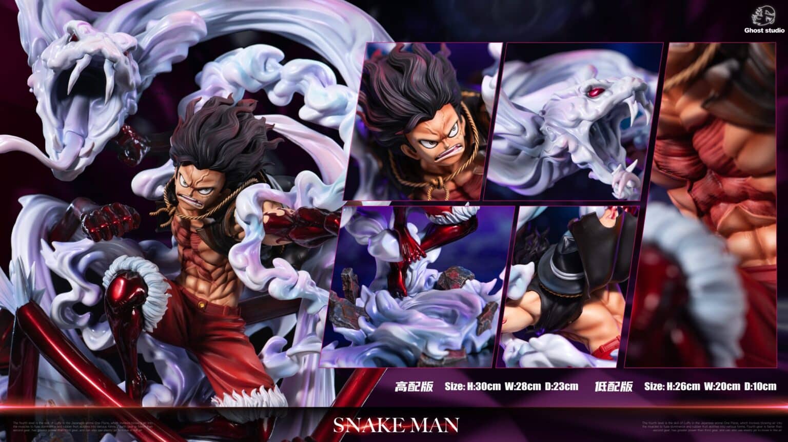 One Piece Ghost Studio Gear 4 Snake Man Luffy Resin Statue - Kaioland