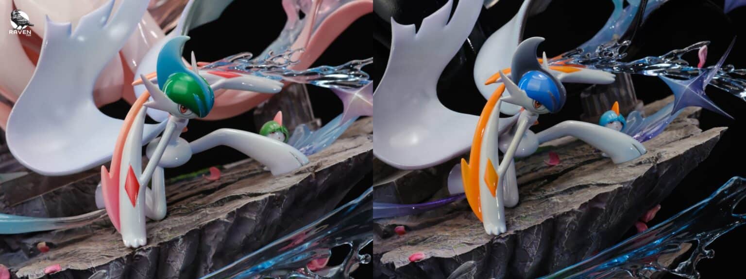 Pokemon Raven Studio Gallade And Gardevoir Resin Statue - Kaioland