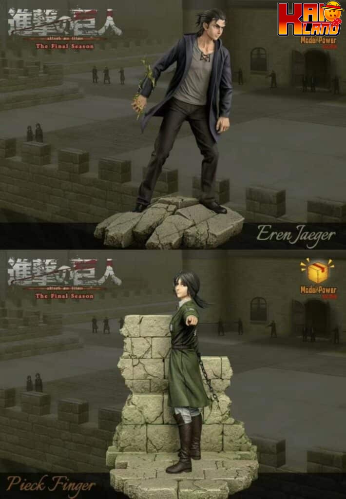 Attack On Titan Model Power Studio Eren Yeager X Pieck Finger Resin ...