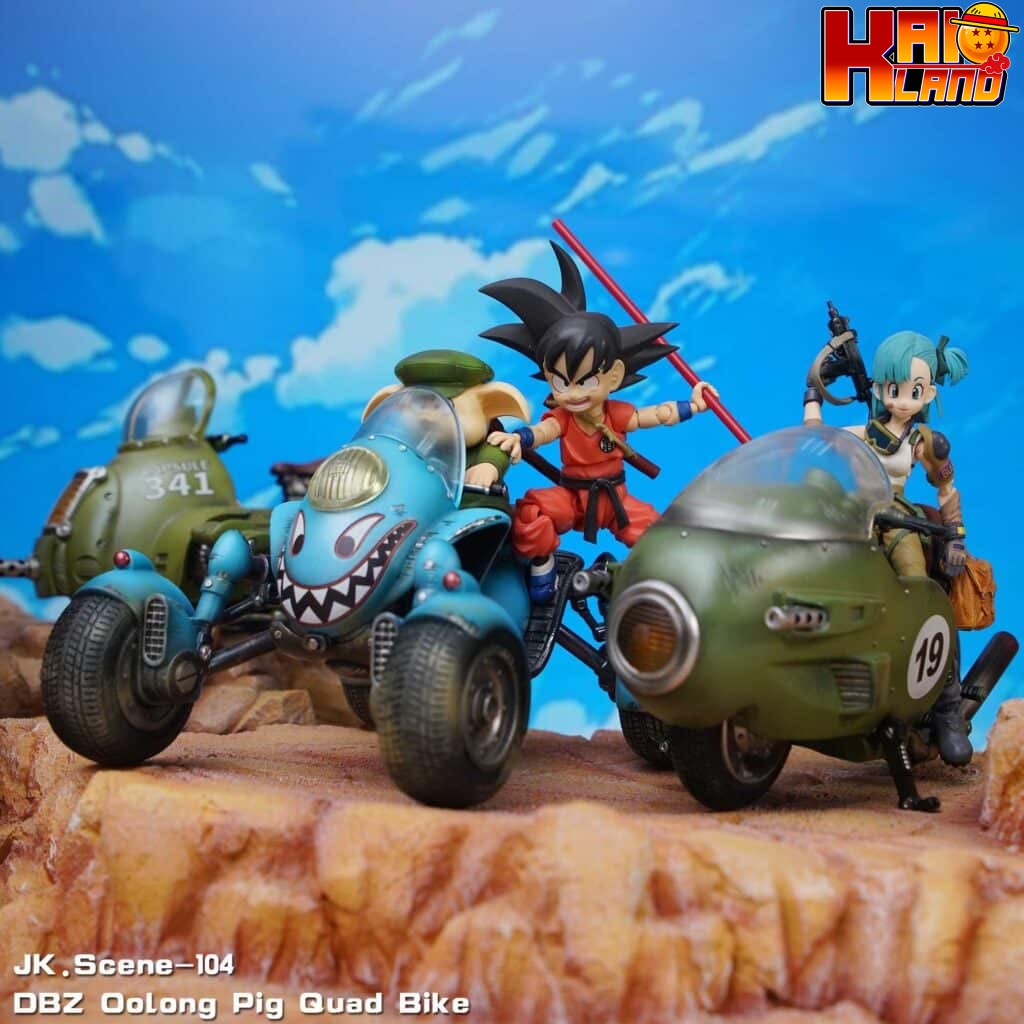 Dragon Ball JacksDo Studio Oolong Four Wheeled Motorcycle Resin Statue ...