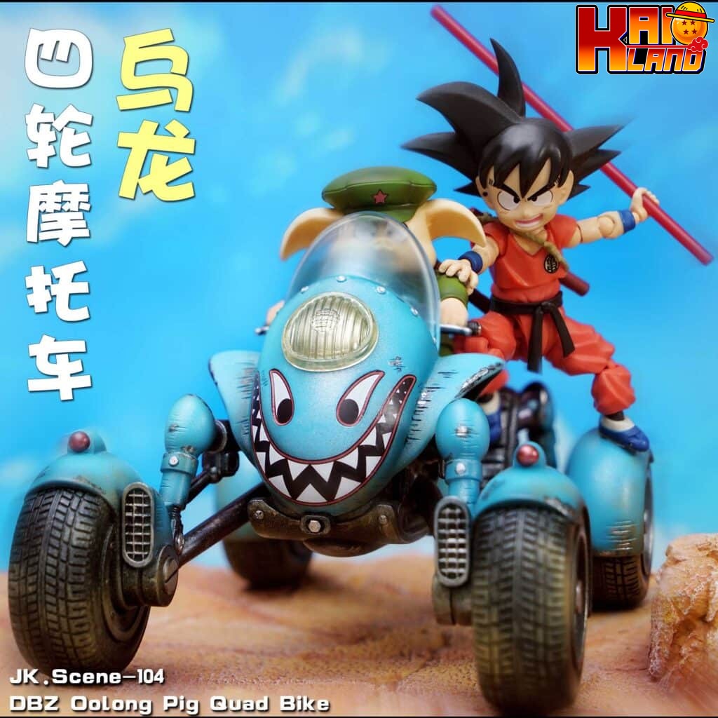 Dragon Ball JacksDo Studio Oolong Four Wheeled Motorcycle Resin Statue ...