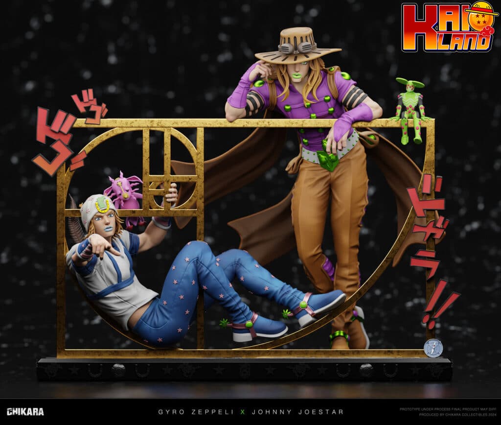 JoJos Bizarre Chikara Studio Gyro Zeppeli X Johnny Joestar Resin Statue ...