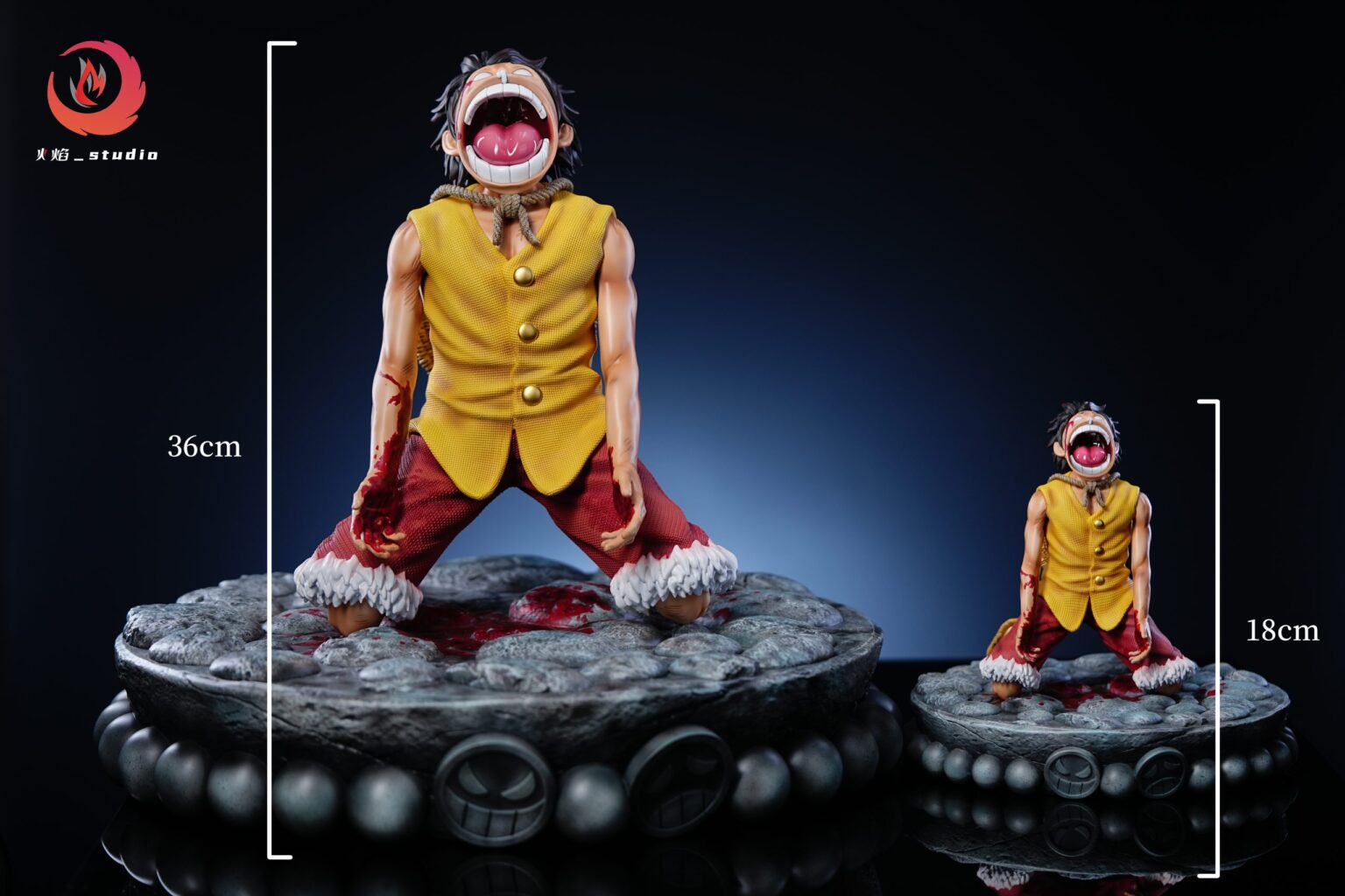 One Piece Huo Yan Studio Broken Heart Luffy Resin Statue - Kaioland
