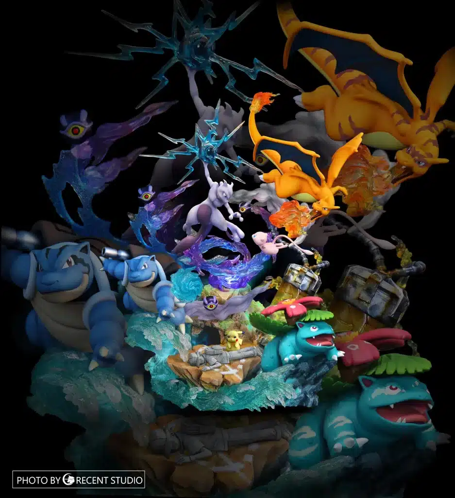 Pokemon Crescent Studio Mewtwo Strikes Back Resin Statue - Kaioland