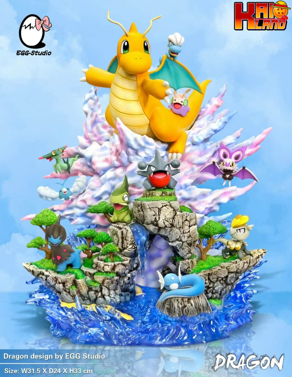 Pokemon EGG Studio Type Dragon Resin Statue - Kaioland