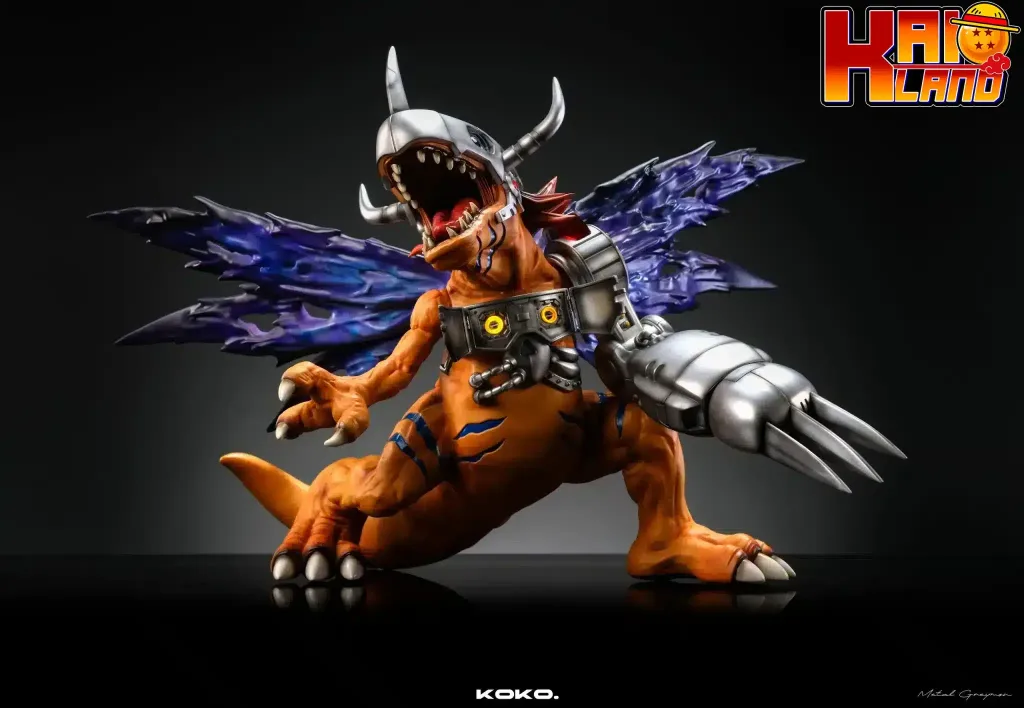 Statua in resina di Digimon Koko Studio Metal Greymon - Kaioland