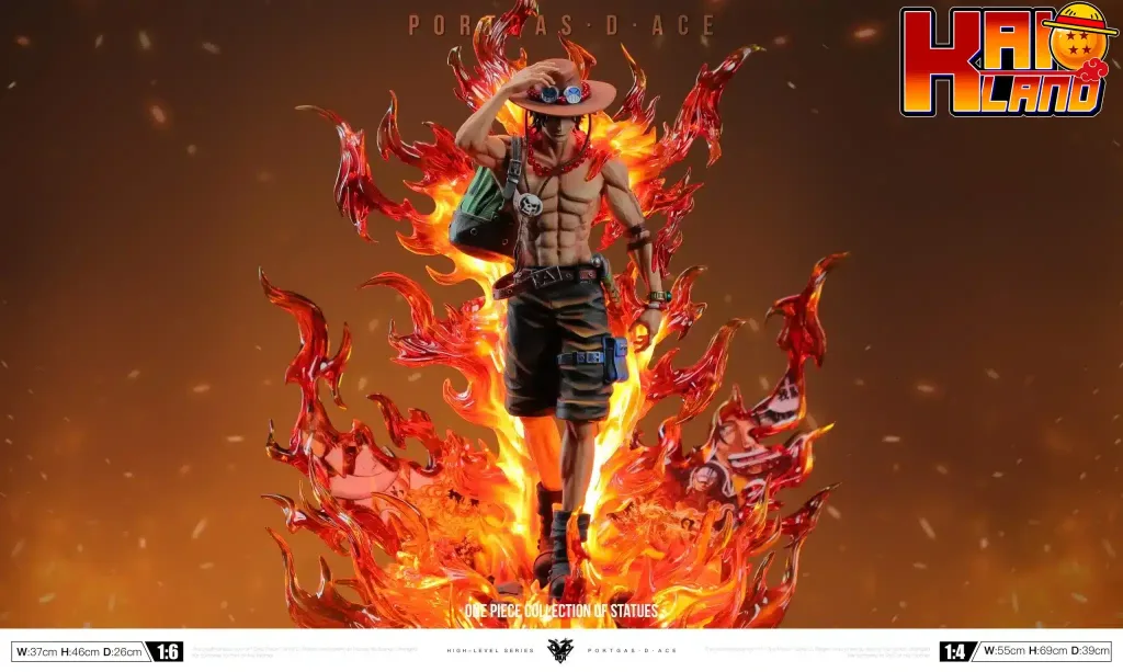 One Piece Okr Studio Burning Ace Resin Statue - Kaioland