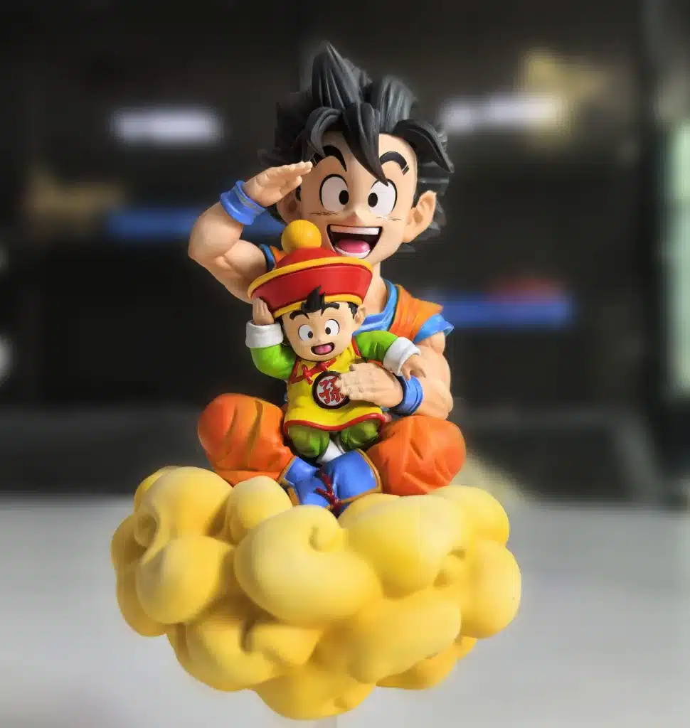 Dragon Ball League Studio Riding The Clouds Son Goku X Son Gohan Resin Statue - Kaioland
